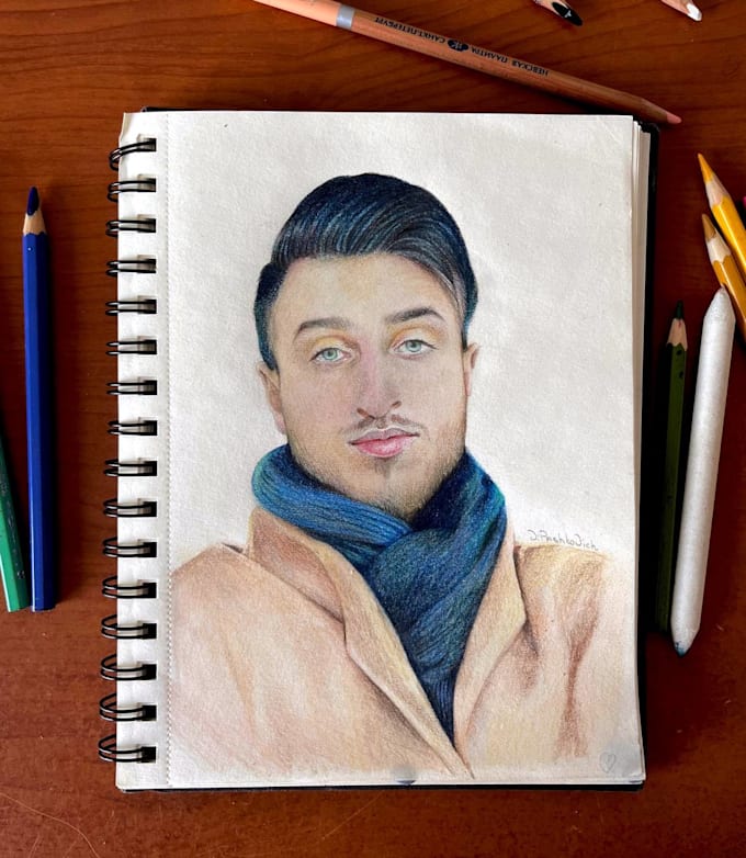 Draw custom handmade pencil portrait by Watercolorpa614 | Fiverr