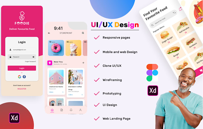 Design uiux, web template or web landing page ui, app ui with figma, xd by Knk001 | Fiverr