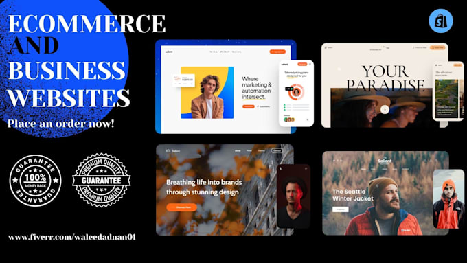 Create responsive wordpress website design and ecommerce online store ...