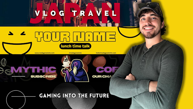 Design your spectacular youtube banner by Dallaskingjr | Fiverr