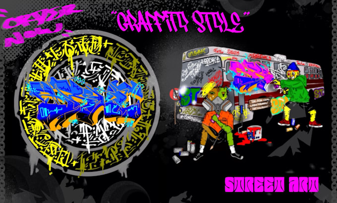 Create custom graffiti design for your brand by Rickybedik23_ | Fiverr