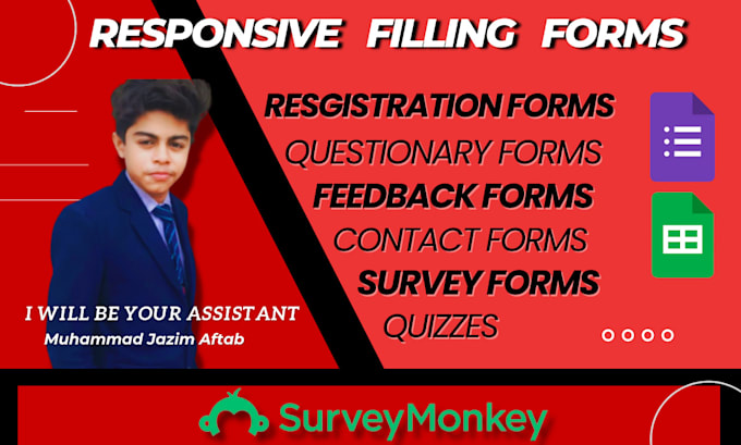 Create a survey monkey form using jot forms and google forms by Jazim_aftab7 | Fiverr