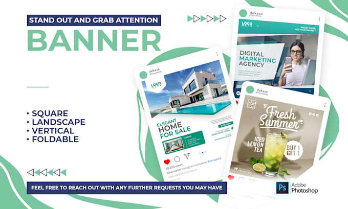 Design social media banner, instagram, facebook, side ads by Dekaza ...