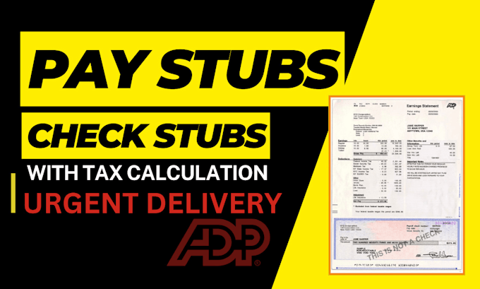 Do paystubs, check stubs, paycheck stubs, payroll reports, w2, 1040 ...