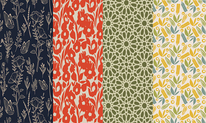 Design custom unique seamless pattern and fabric print within 24 hours ...