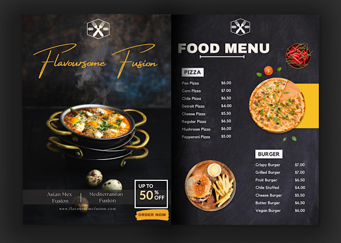 Design awesome restaurant menu, food menu by Raghav_abhi05 | Fiverr