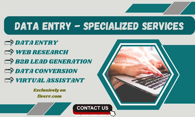 Do data entry, lead generation, web research and virtual assistance services by Nahid226 | Fiverr