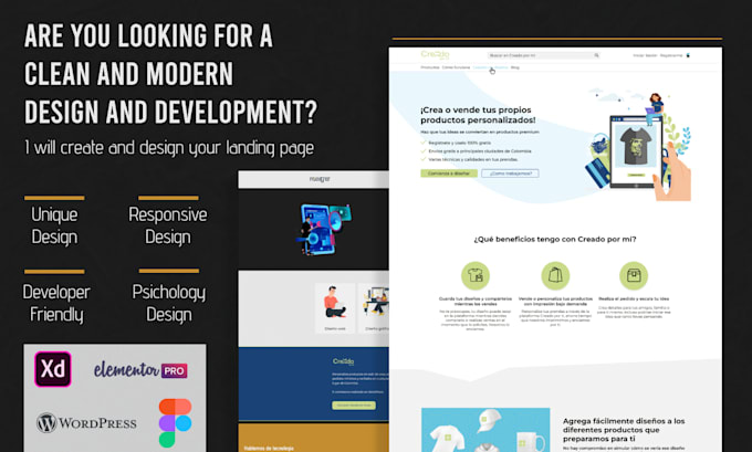 Create and design your landing page by Jmcgraphics | Fiverr