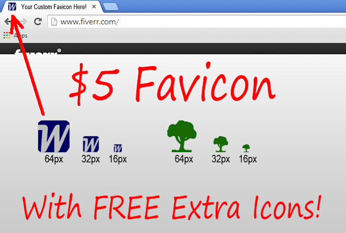 Create a unique favicon for your website by Webmorsel | Fiverr