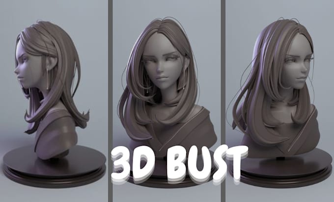 Sculpt 3d bust, 3d model for 3d printing character modelling by Pup ...