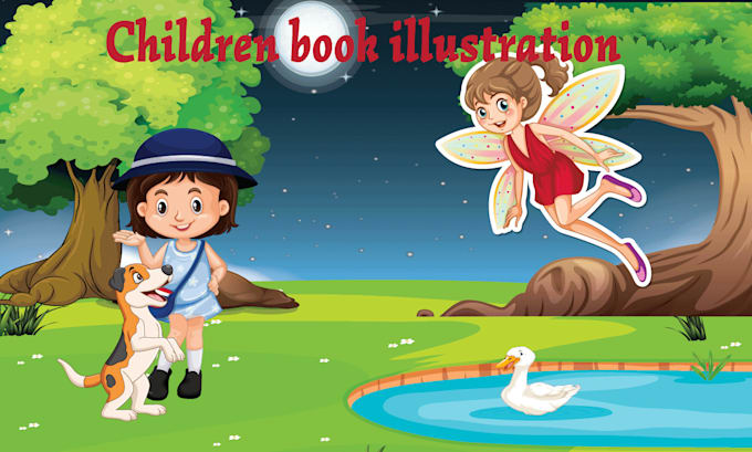 Draw children book cover and story book illustration by Artistakhi | Fiverr