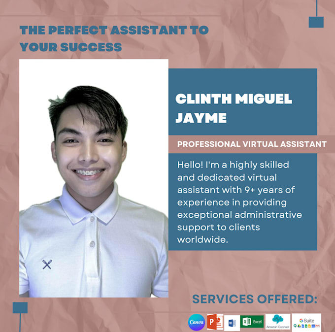 Be your professional virtual assistant by Clinth_jayme | Fiverr