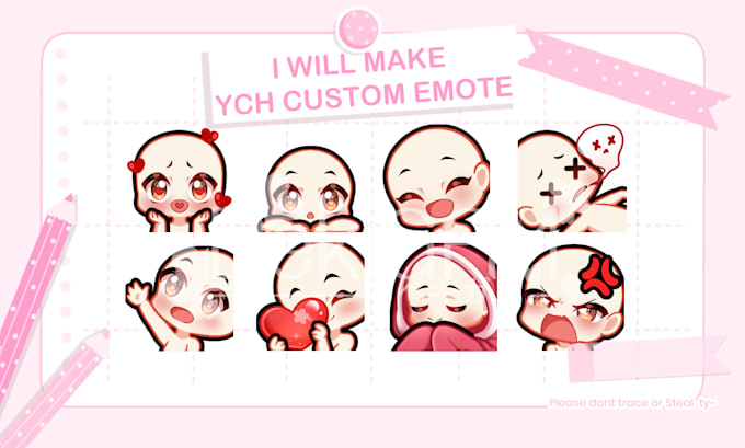 Desing custom ych emotes by Bekigam | Fiverr