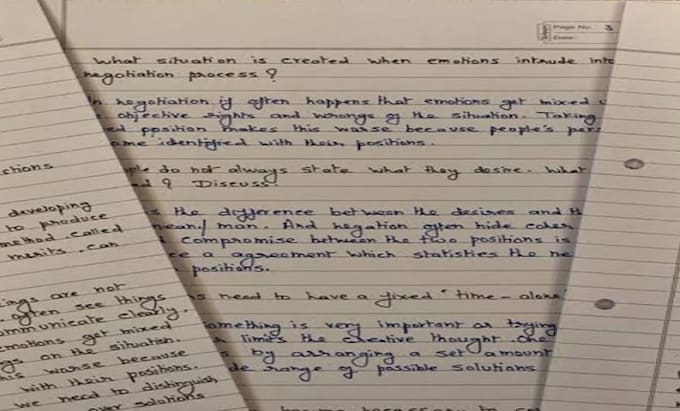 Do handwriting document and assignment by Malik_pasha | Fiverr