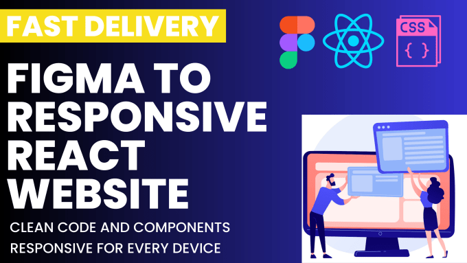Convert figma design to responsive react website by Tuxlimfit | Fiverr