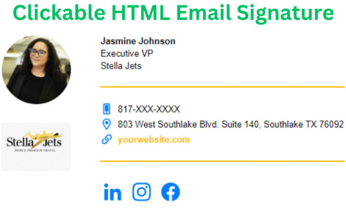 Create clickable html email signature for you and your business by Shaifuzzaman7 | Fiverr