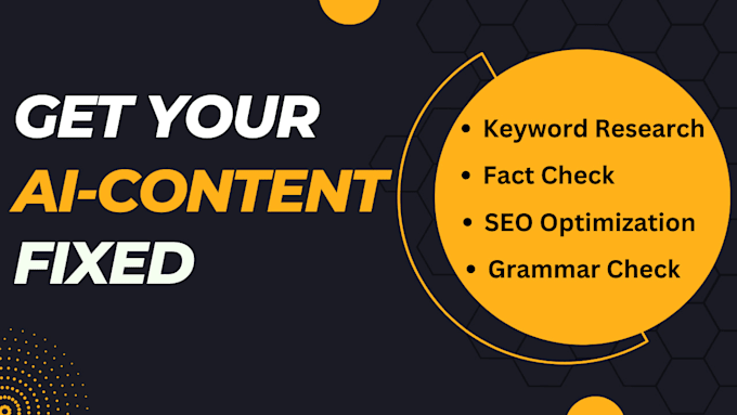 Give a human touch to ai generated articles in less time by Areeshask | Fiverr