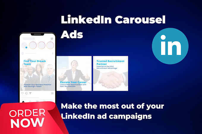 Create highly converting linkedin carousel ads by Minute_am | Fiverr