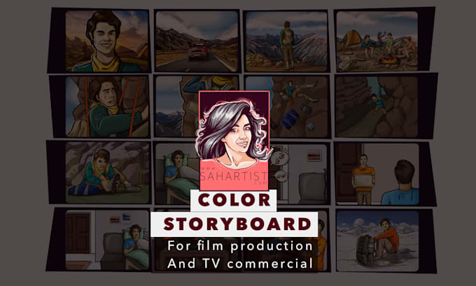 Draw colourful storyboard for animations and tv commercials by ...