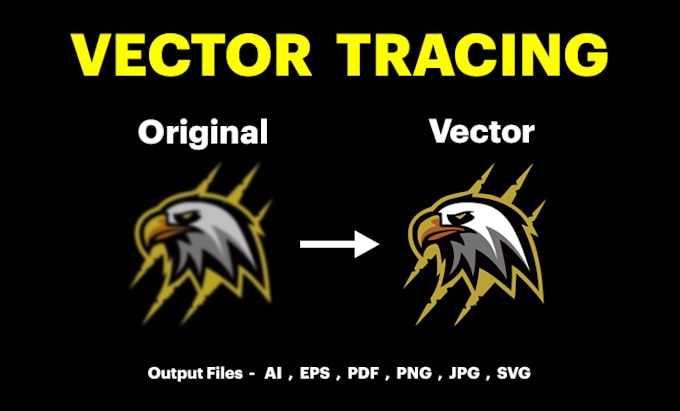 Vector trace logo or icon, and turn it into vector by Ksj_designs | Fiverr