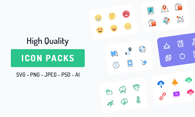 Design amazing icon packs by Designpeon | Fiverr