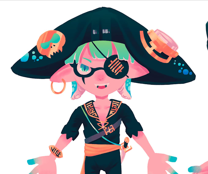 Draw custom splatoon characters in splatoon official art book style by ...