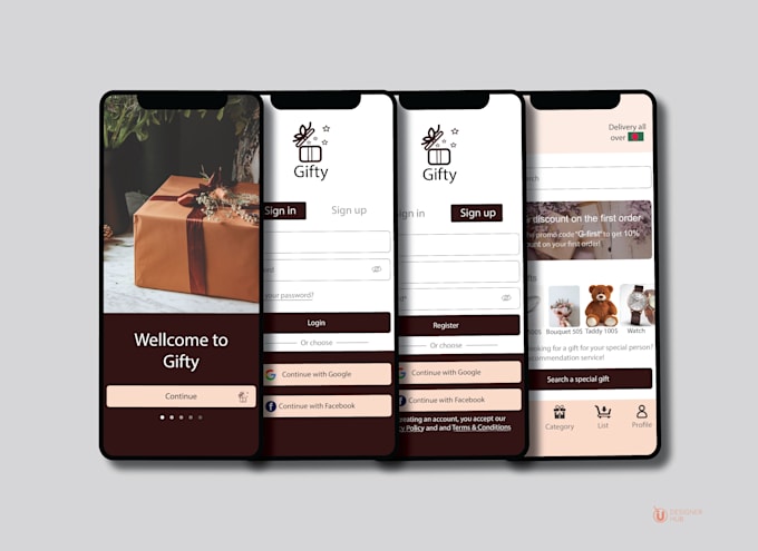 Design a creative mobile app ui for android and ios by Uniqedesignerh ...
