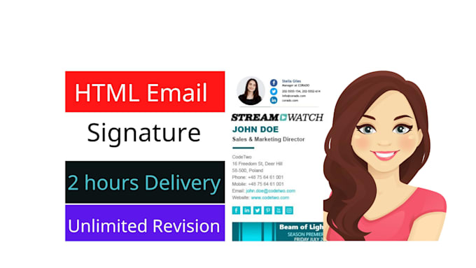Design html email signature or clickable email signature by Madiwork ...