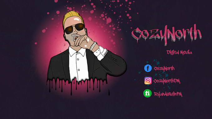 Create a cartoon drip mascot logo or banner by Ryanaustinfm | Fiverr