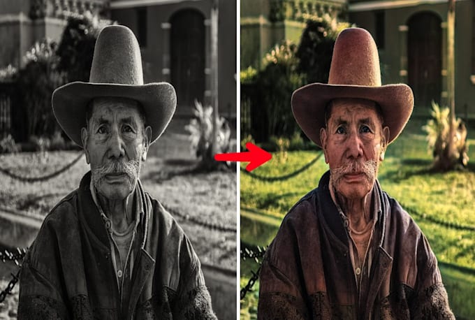 Colorize black and white photo by Biledy8 | Fiverr