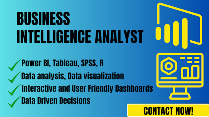 Do data analysis using business intelligence tools by Haris_ahmedkhan | Fiverr