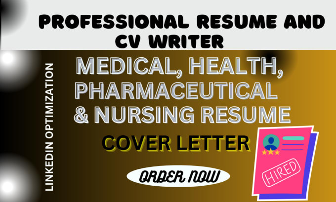 Write professional healthcare medical nursing pharmaceutical biotech cv ... Write professional healthcare medical nursing pharmaceutical biotech cv ...