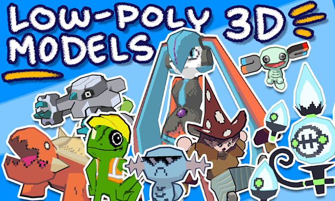 Make a low poly chibi 3d model of a character or person by Chrisquay ...