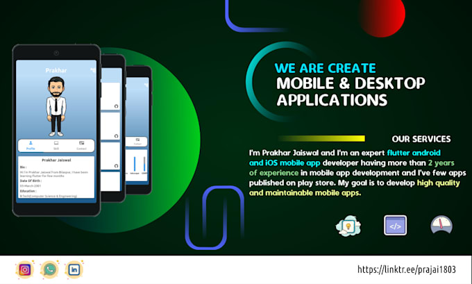 Develop mobile apps with flutter by Prajai1801 | Fiverr