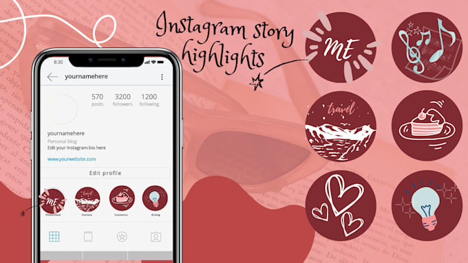 Create unique instagram highlight covers to make your account ...
