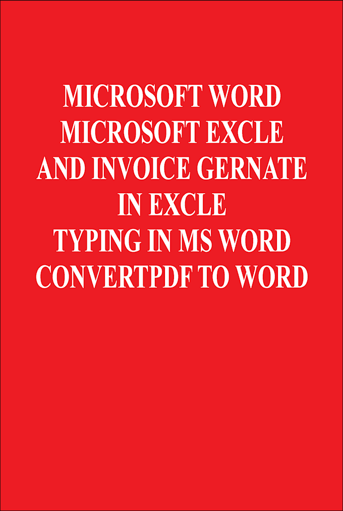 Data entry in ms word and ms excle expert by J_ghulam | Fiverr