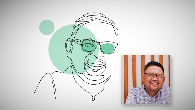 Draw you as one line art by Chatchonrodlong | Fiverr