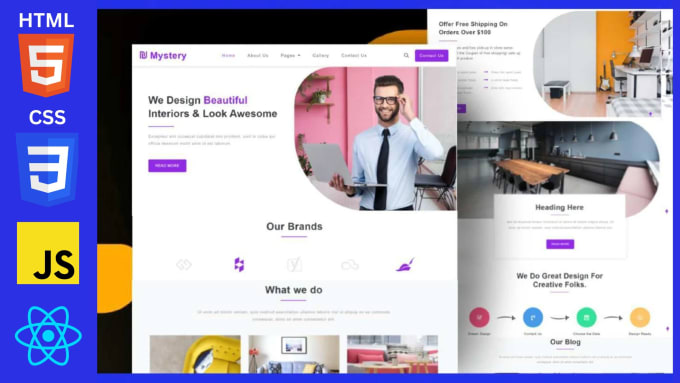 Create A Responsive Websites In Html Css Javascript Reactjs By Inshalbaig Fiverr