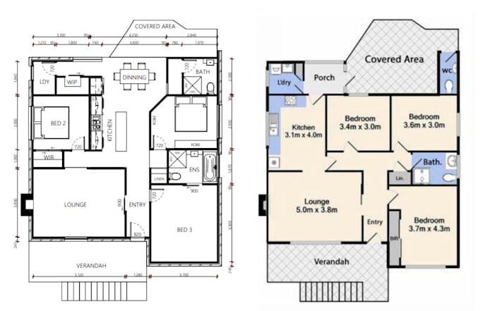 Design your renovation floor plan by Studio_ko | Fiverr