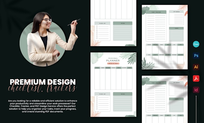 Design pdf, checklist, planner, to do list and tracker by Ammara2023 ...