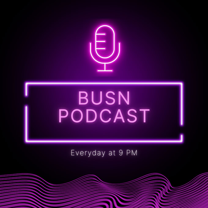 Design podcast neon cover art by Nftmaster10 | Fiverr