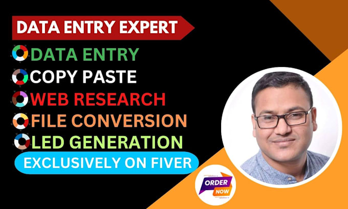 Do accurate data entry web research copy paste and virtual assistance ...