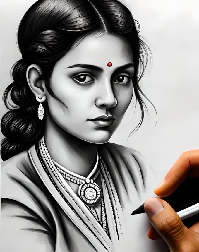 Do real pencil sketch portraits by Aaryankhan1 | Fiverr