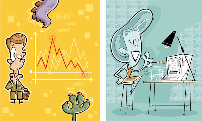 Create humorous vector illustration by Garcia_studio | Fiverr