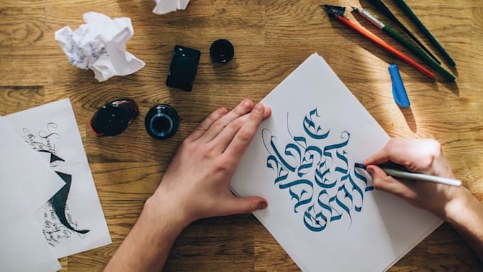 Make calligraphy on paper and canvases by Sean_drennan | Fiverr