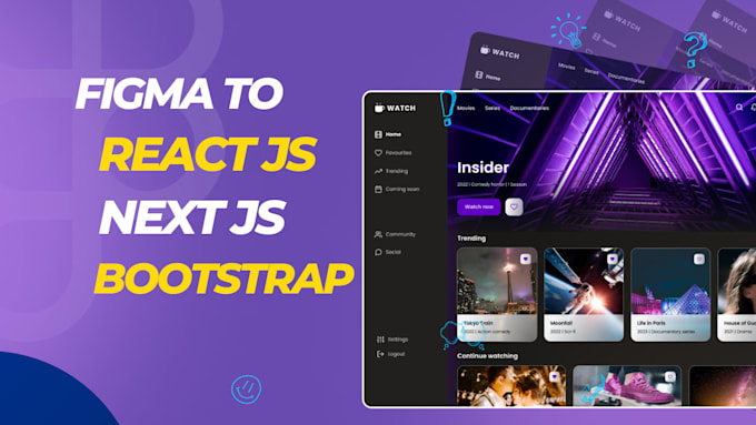Convert a figma design into a react next js and bootstrap by Ijaz ...