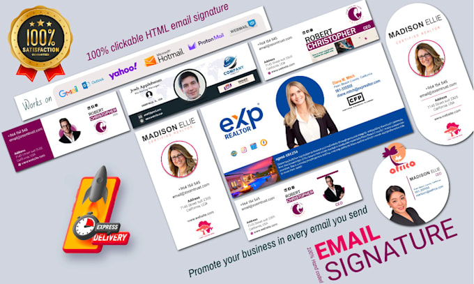 Design html email signature or clickable email signature by Mmateenmmateen | Fiverr