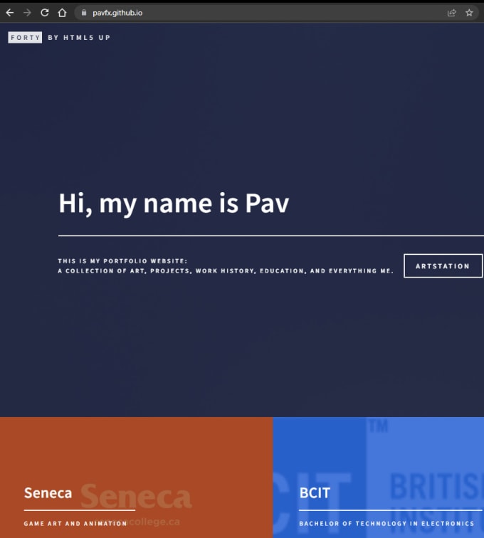 Create a github portfolio website for you by Pavfxer | Fiverr