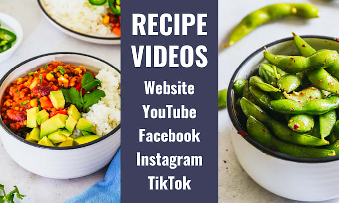 Create food recipe videos, reels, facebook, instagram, tiktok by ...