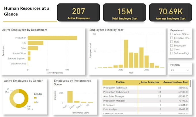 Create hr reports and dashboards in power bi by Ankur_singh_us | Fiverr